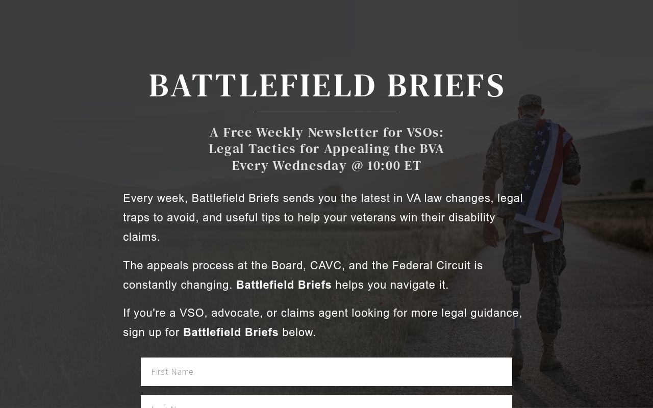 VA Appeals Newsletter: Legal Tactics for Veterans